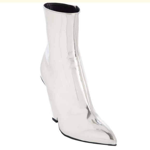 Balmain | Shoes | Balmain Lexie Angular Mirror Silver Boots | Poshmark